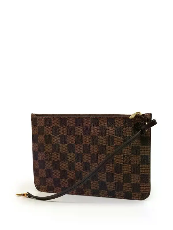 LOUIS VUITTON 2014 Damier Ebene Neverfull Mm Pouch