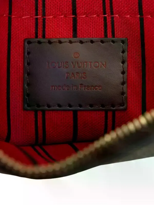 LOUIS VUITTON 2014 Damier Ebene Neverfull Mm Pouch