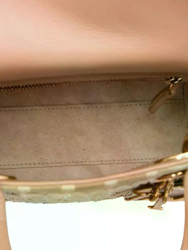 Dior 2020 Mini Suede Beaded Ribbon Lady Satchel