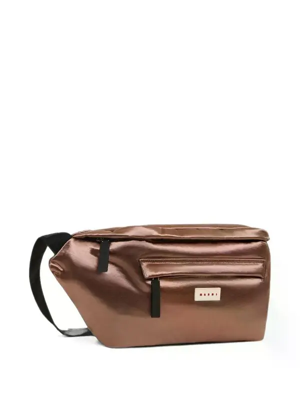 Marni Logo Patch Satin Belt Bag