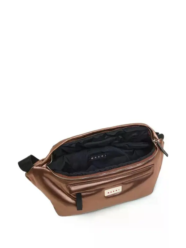 Marni Logo Patch Satin Belt Bag