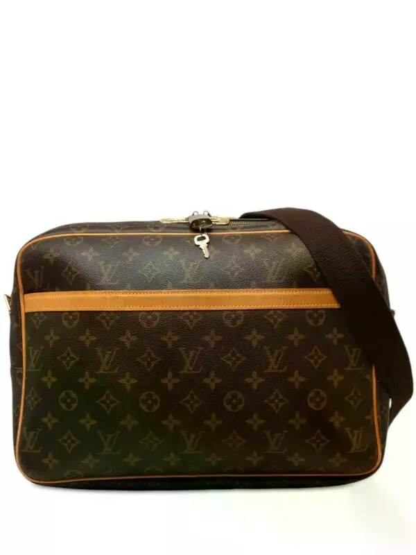 LOUIS VUITTON 2002 Monogram Reporter Gm Crossbody Bag - Brown