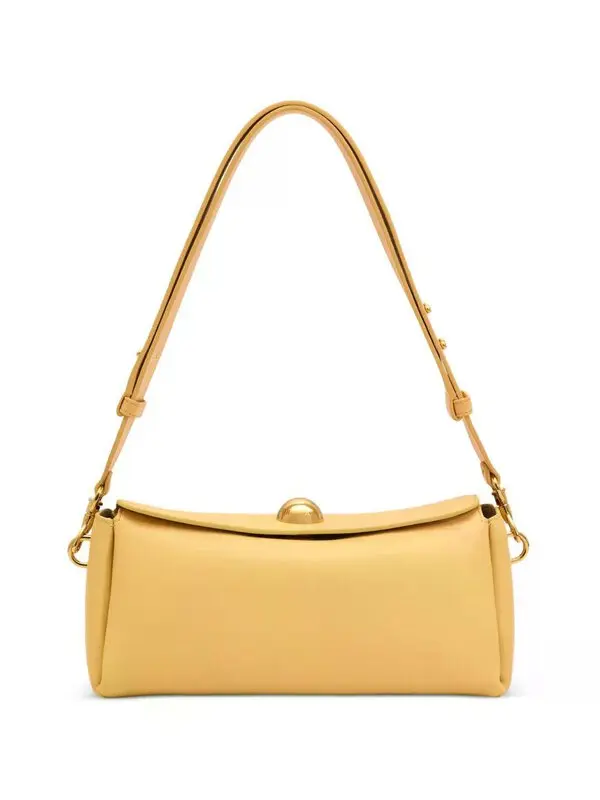 AMI Paris Cow Leather Carrousel Bag - Yellow