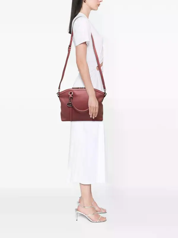 Gucci 2000-2015 Medium Calfskin Gg Charm Dome Satchel