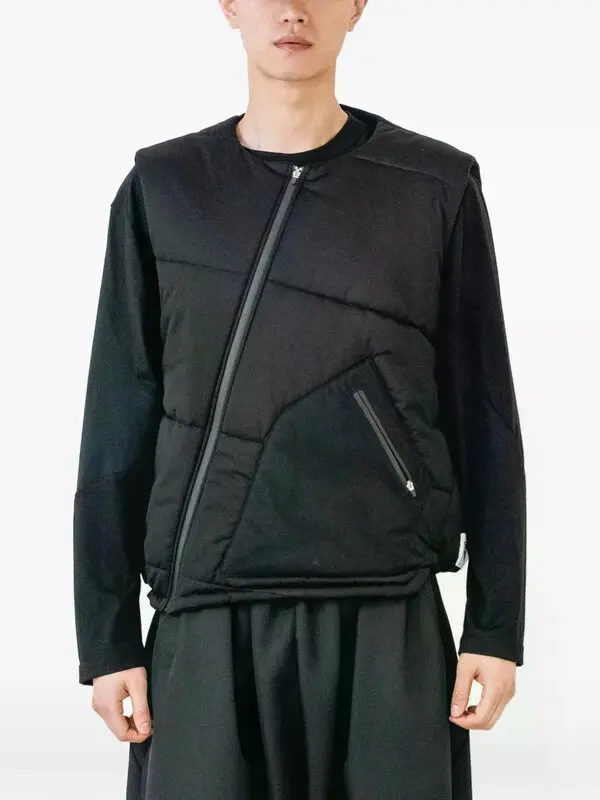 YOSHIOKUBO Asymmetrical Zip-up Padded Gilet