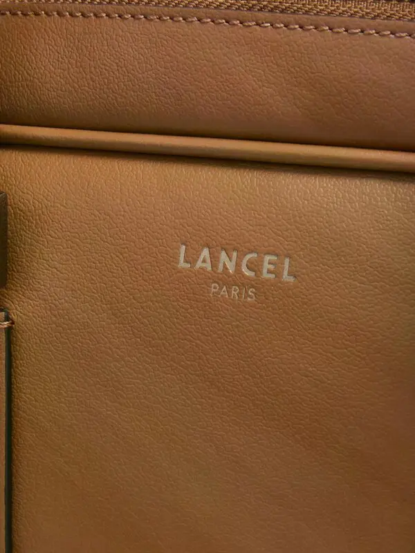LANCEL Edgard Leather Briefcase - Brown
