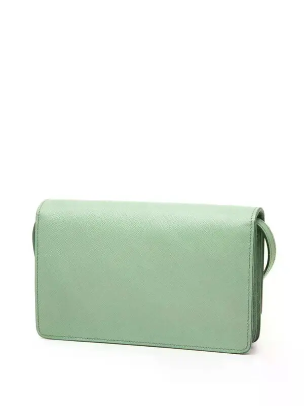 Prada 2010-2026 Saffiano Wallet On Strap Crossbody Bag