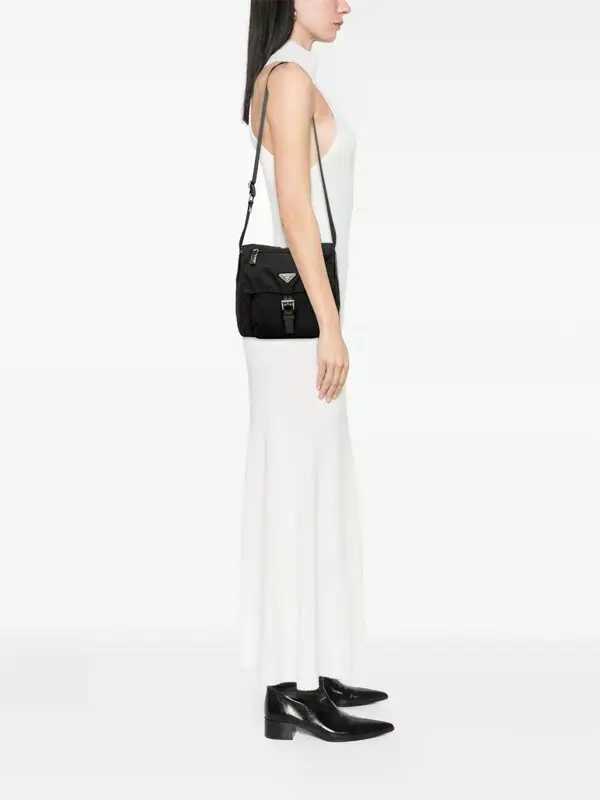 Prada 2000-2013 Tessuto Zip Buckle Messenger Bag Crossbody Bag