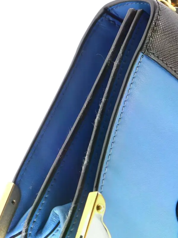 Prada Cahier Leather And Saffiano Leather Small Crossbody Bag