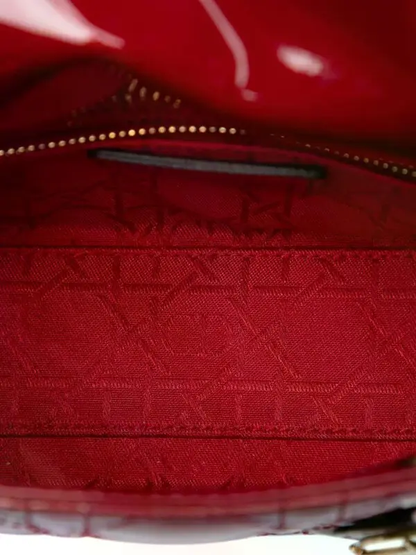 Dior 2018 Mini Patent Cannage Lady Satchel