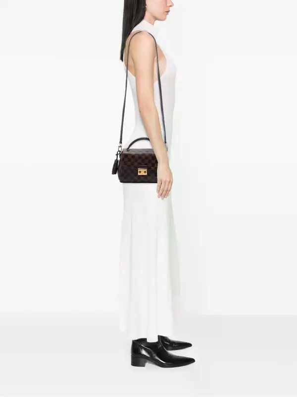LOUIS VUITTON 2018 Damier Ebene Croisette Satchel