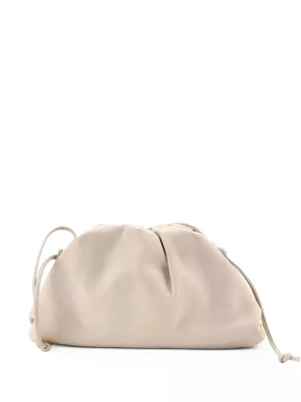 Bottega Veneta The Pouch Leather Mini Crossbody Bag - Neutrals