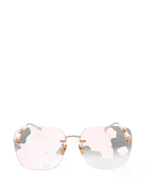Gucci Square-frame Rimless Sunglasses - Pink