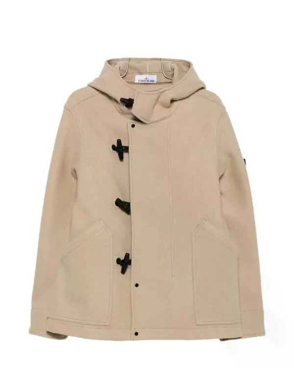 Stone Island Toggle-fastening Hooded Jacket - Neutrals