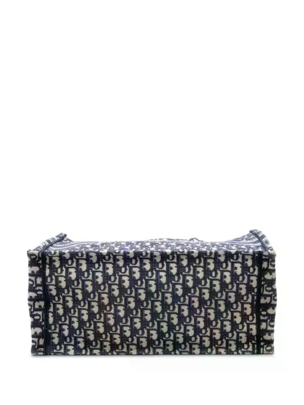 Dior 2018 Large Oblique Embroidered Canvas Book Tote Bag