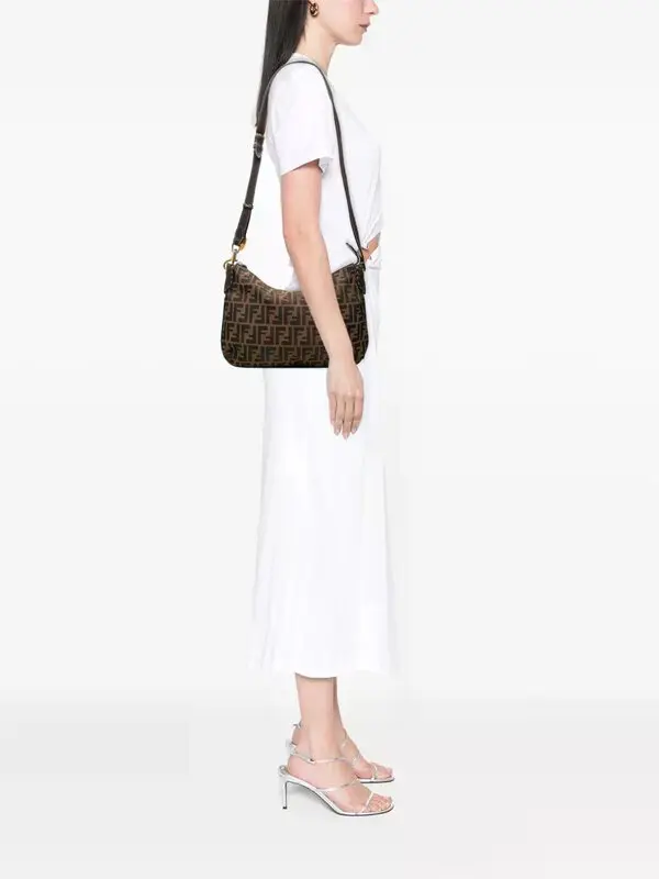 Fendi 2000-2010 Zucca Canvas Crossbody Bag