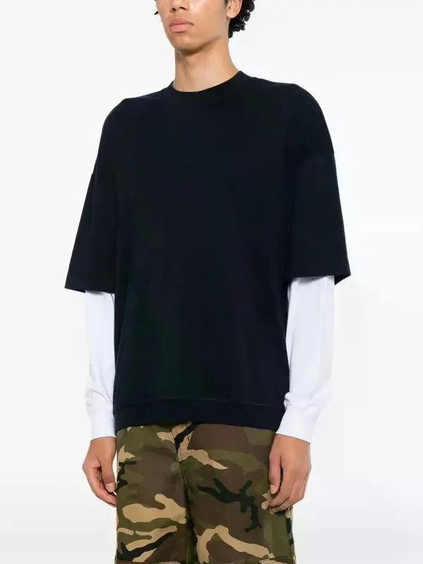 DARKPARK Layered-sleeve T-shirt - Black