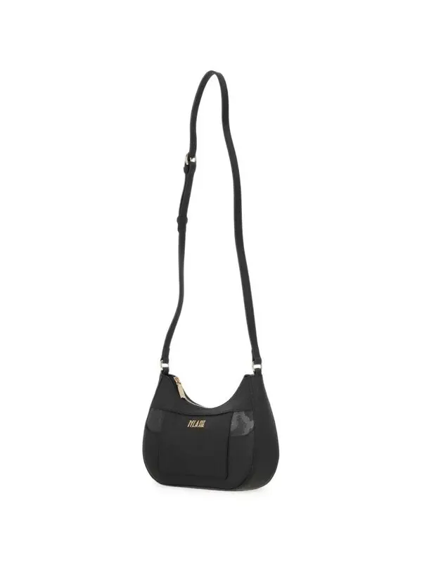 ALVIERO MARTINI 1° CLASSE Map-print Logo-plaque Shoulder Bag - Black
