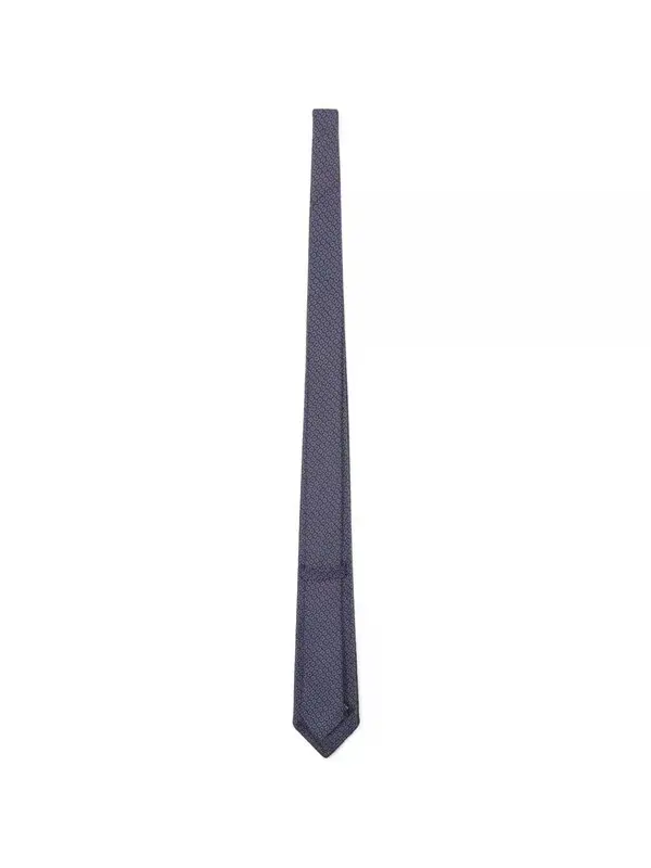 Kiton Geometric-print Silk Tie