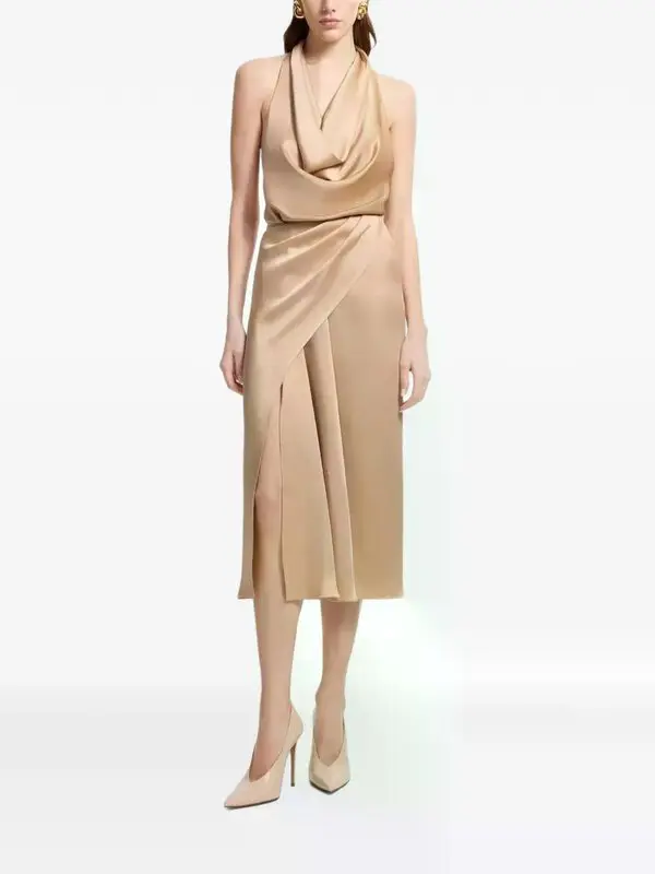 Elie Saab Draped Wrap-style Midi Skirt