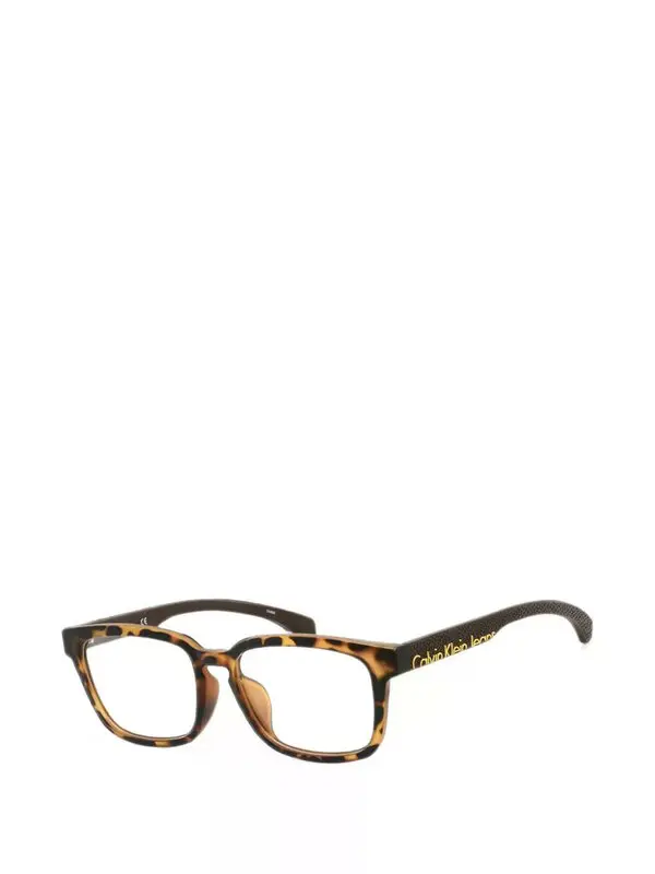 Calvin Klein Tortoiseshell-effect Rectangle-frame Glasses