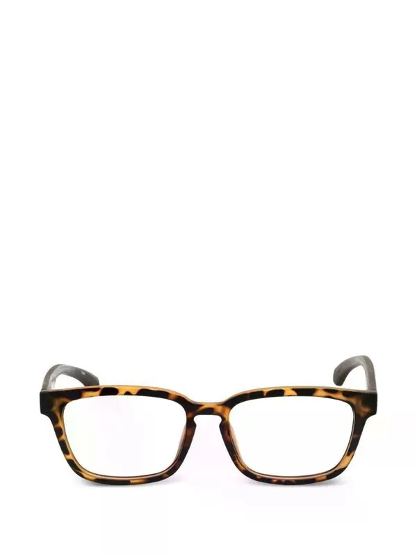 Calvin Klein Tortoiseshell Effect Rectangle Frame Eyeglasses - Brown