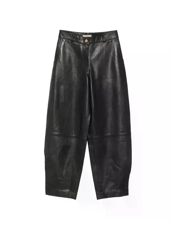 SESSUN Carlea Leather Tapered Trousers