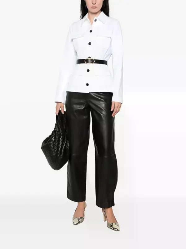 SESSUN Carlea Leather Tapered Trousers