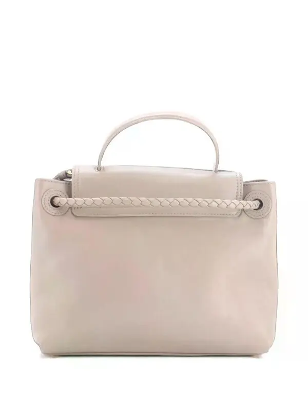 Bottega Veneta Ciao Ciao Top Handle Bag Leather With Intrecciato Detail Small Satchel - Grey