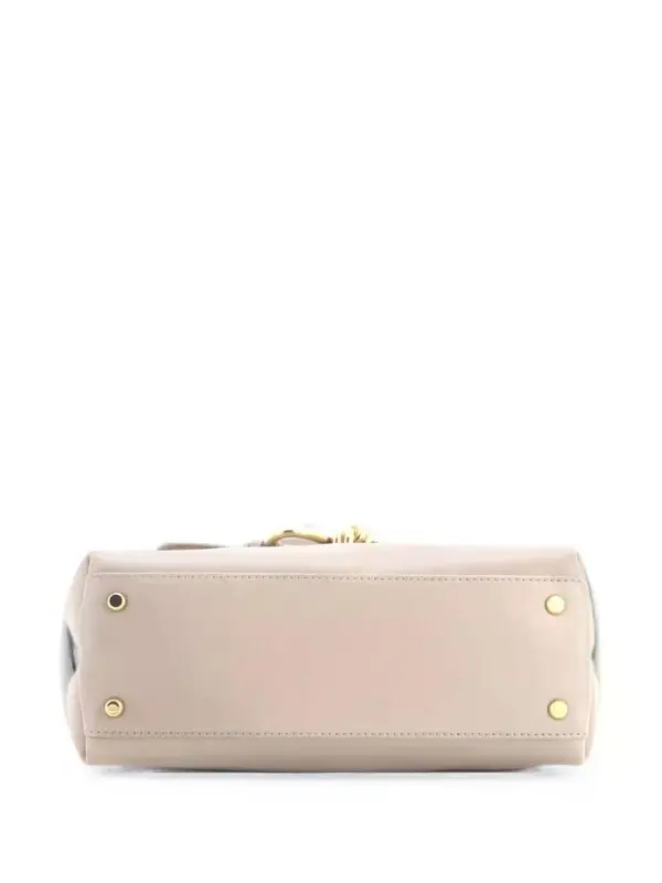 Bottega Veneta Ciao Ciao Top Handle Bag Leather With Intrecciato Detail Small Satchel - Grey