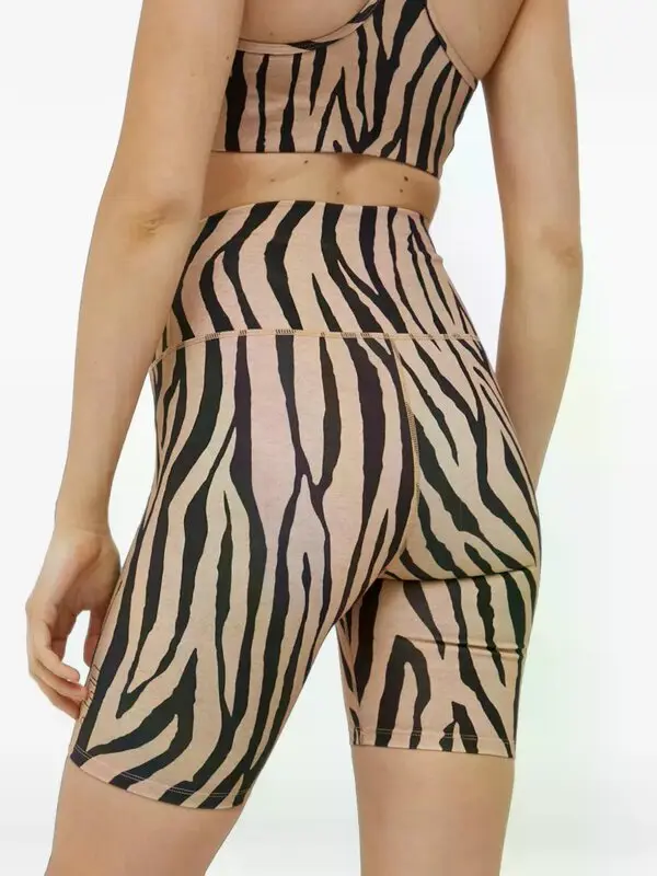 P.E Nation Zebra-print Compression Shorts