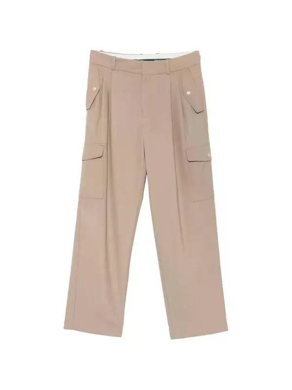 Drole De Monsieur Pleated Cargo Pants - Neutrals