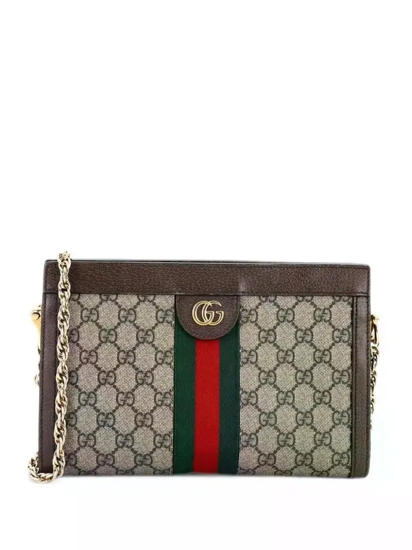 Gucci Ophidia Chain Shoulder Bag - Brown