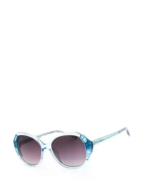 Bebe Oval Frame Sunglasses With Print - Blue