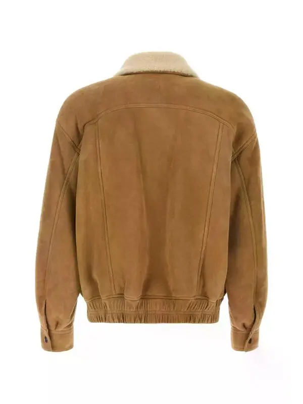 Saint Laurent Shearling-collar Suede Jacket