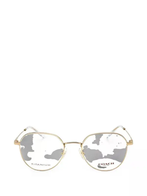 COACH Round Frame Eyeglasses - Gold