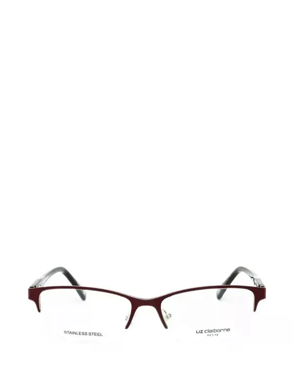 LIZ CLAIBORNE Rectangle-frame Glasses - Red