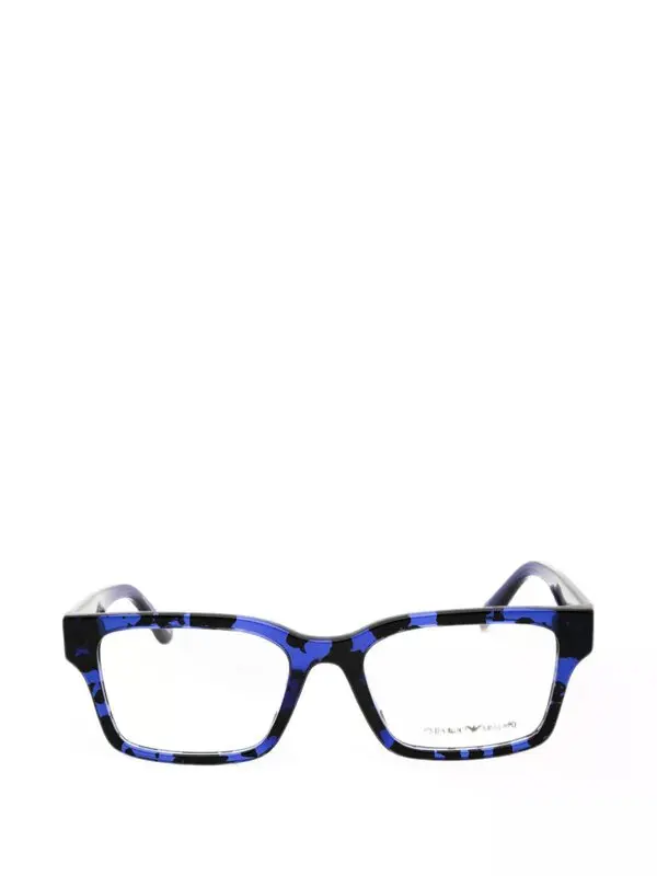 Emporio Armani Tortoiseshell-effect Rectangle-frame Glasses