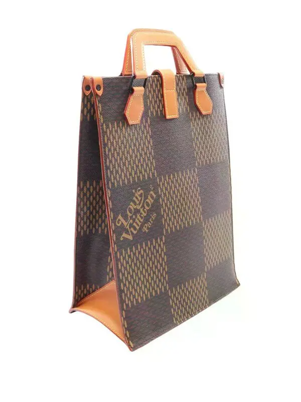 LOUIS VUITTON Giant Damier Ebene Monogram Mini Tote Satchel