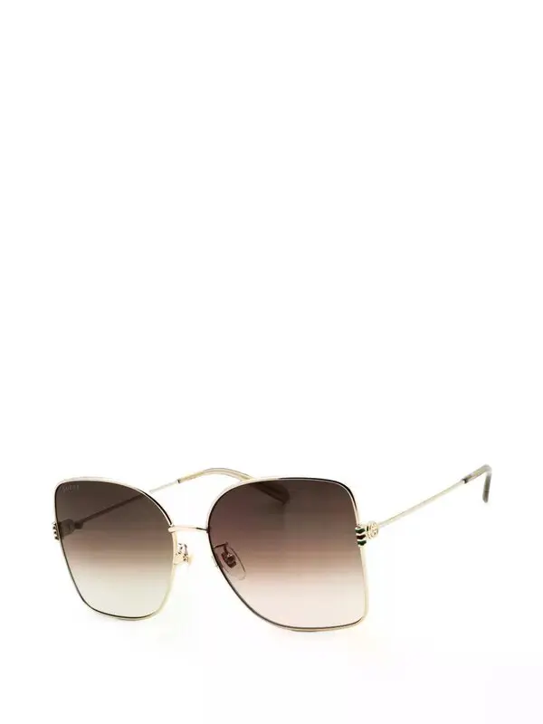 Gucci Oversized Square-frame Sunglasses - Gold