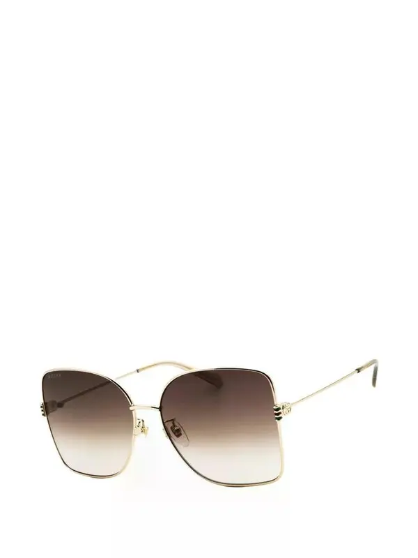 Gucci Oversized Square-frame Sunglasses With -tone Details - Gold