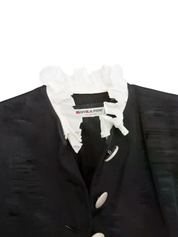 Saint Laurent 1990s Ruffle-collar Button-up Jacket
