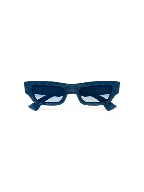 Gucci Gg Supreme Rectangle-frame Sunglasses
