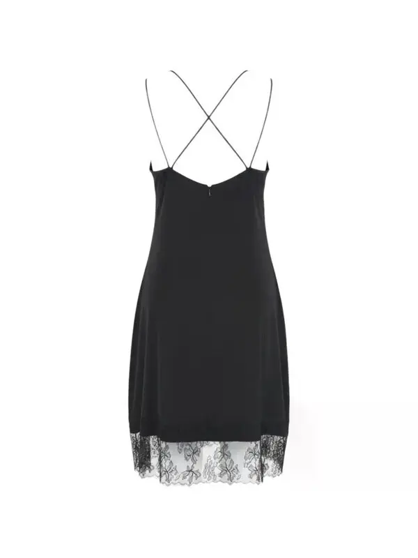 Saint Laurent Lace-trim Slip Midi Dress