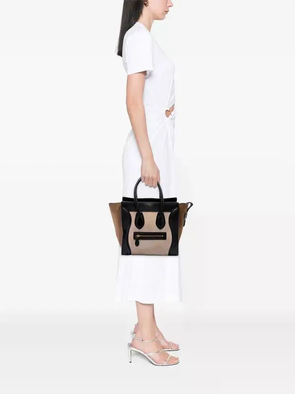 Celine Micro Luggage Tote Bag - White
