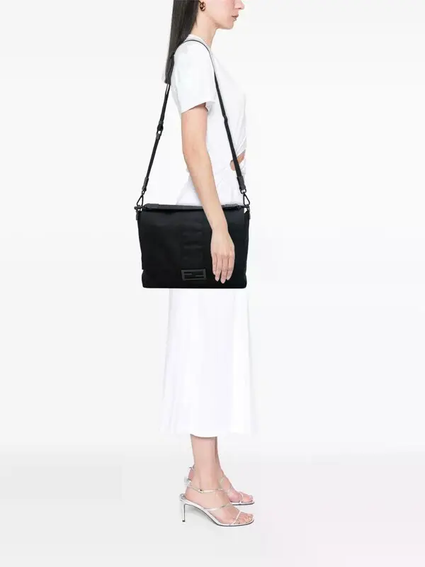 Fendi 2010-2026 Nylon Baguette Messenger Bag Satchel