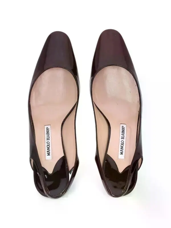 Manolo Blahnik Almond-toe Slingback Pumps