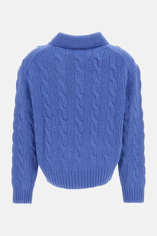 Polo Ralph Lauren Maglia Polo A Trecce In Lana E Cashmere