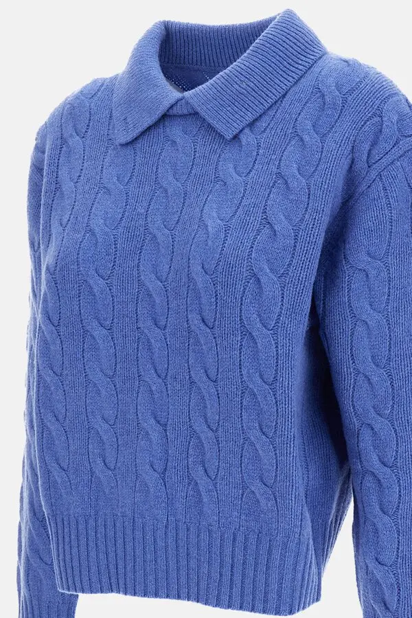 Polo Ralph Lauren Maglia Polo A Trecce In Lana E Cashmere