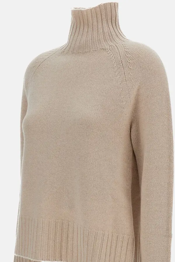 Max Mara Maglia Boxy Dolcevita In Lana E Cashmere